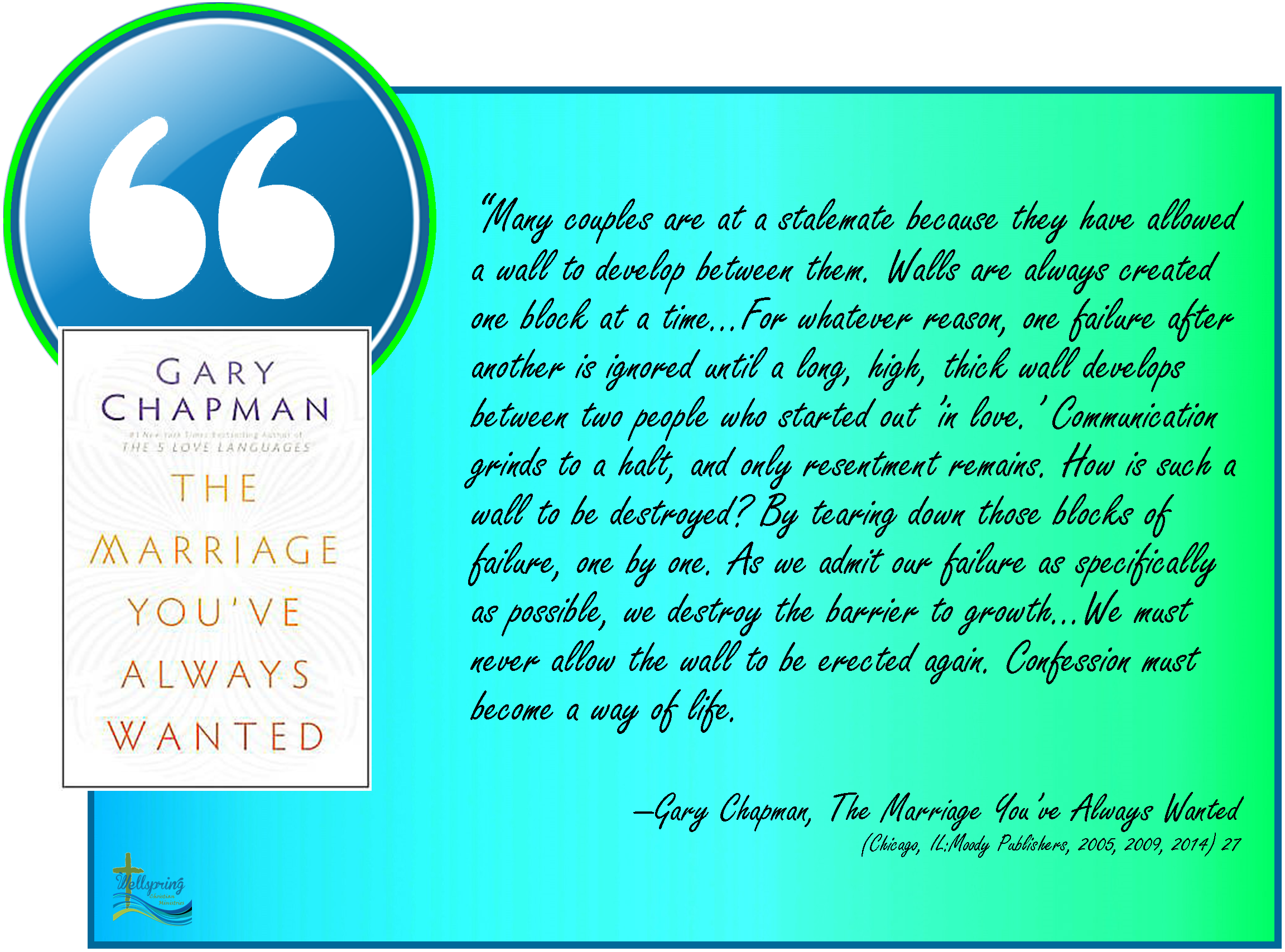 Walls are Always Build One Block at a Time - Wellspring Christian ...