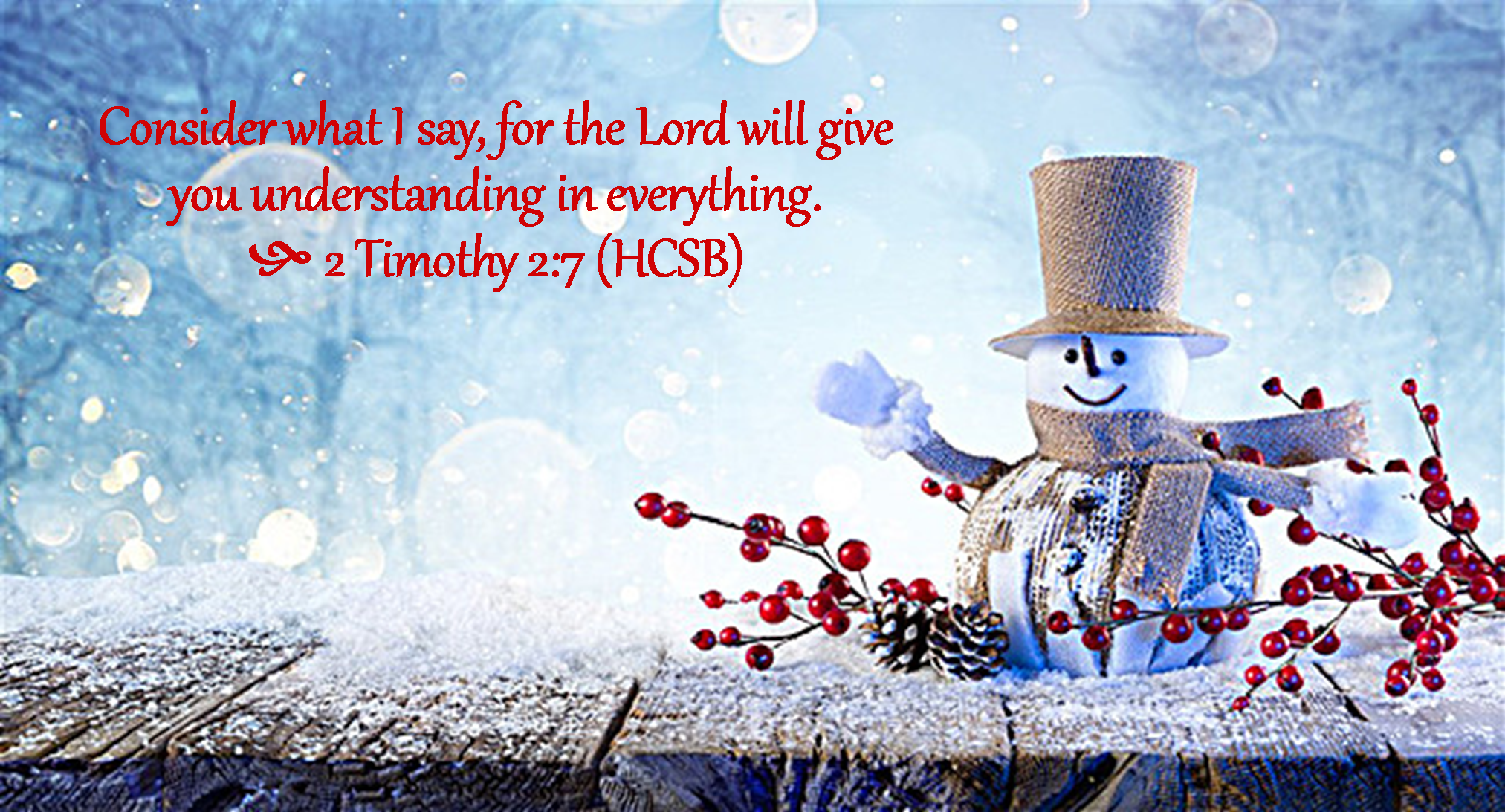 2 Timothy 2:7 - Wellspring Christian Ministries